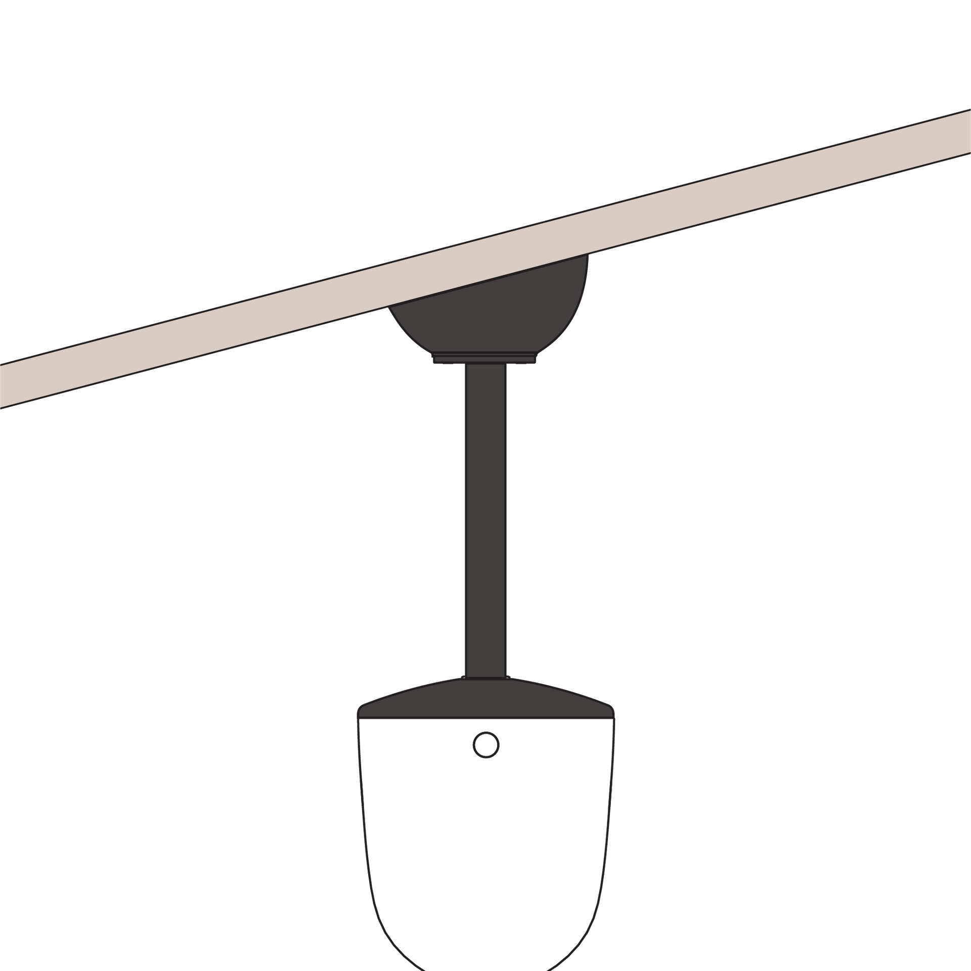 Raked Ceiling Kit 17°-33° – Aeratron Ceiling Fans